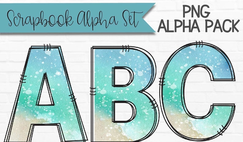 Beach Alphabet PNG | Sublimation | Vinyl | Beachy Designs | Summer ...
