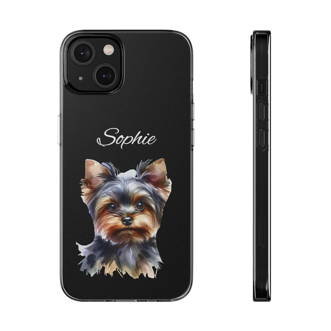 Personalized Pet Portrait Soft Phone Case, Custom Dog Case, Gift for ...