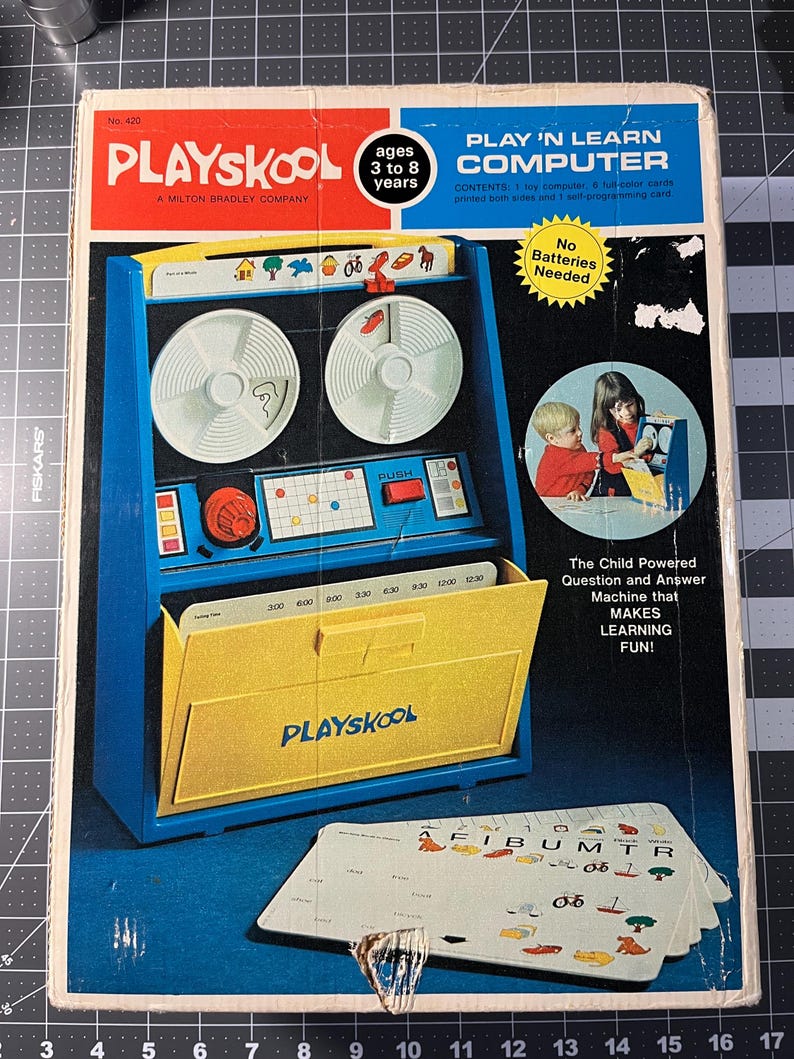 Playskool Play N Learn Computer Vintage 1972 - Etsy
