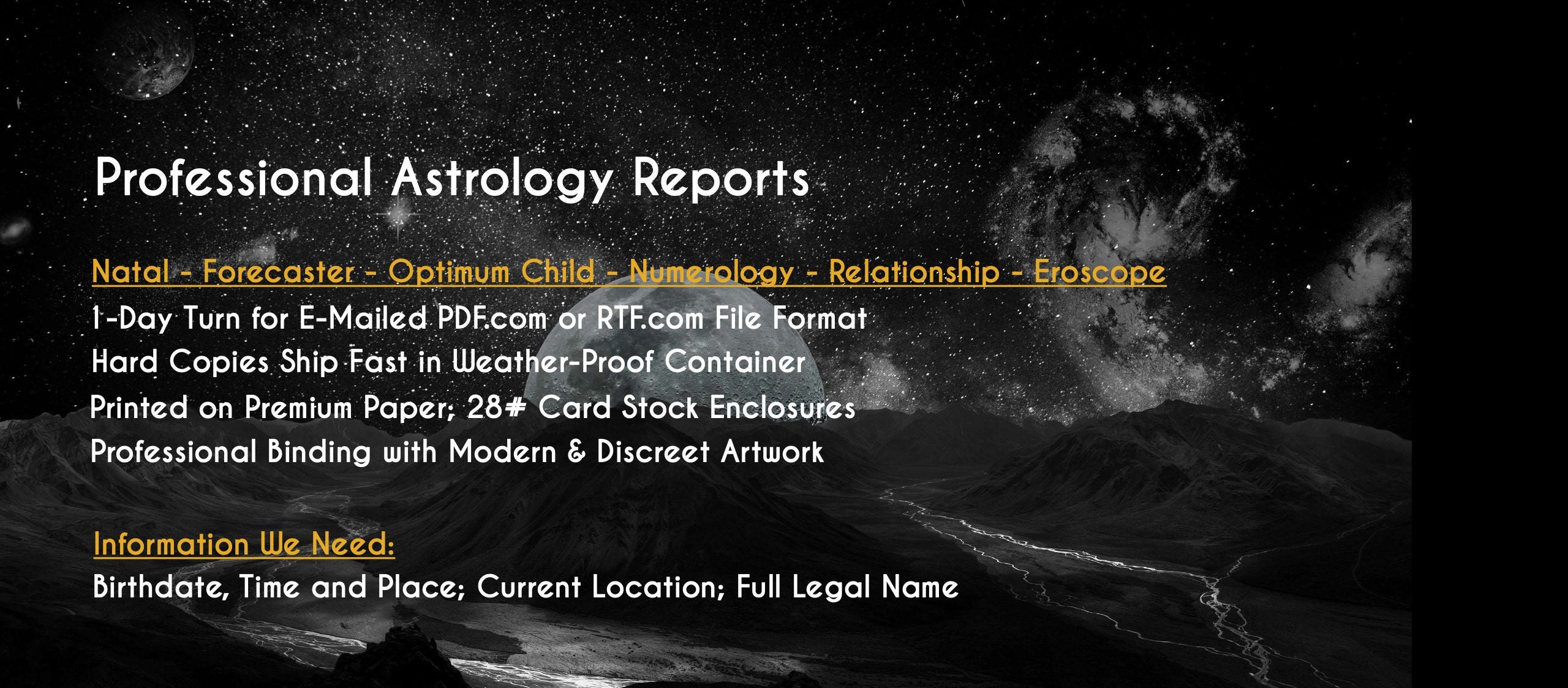Optimum Child Astrological Chart and Report Electronic PDF in - Etsy