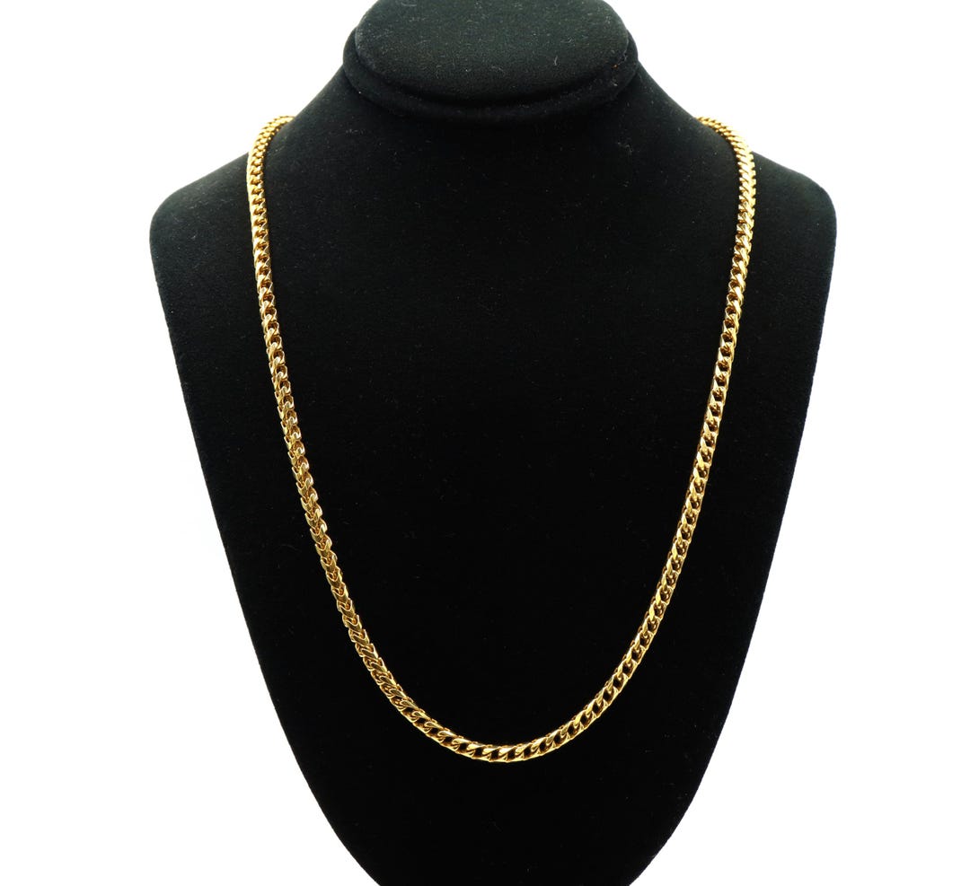 Solid Heavy Wheat Link 22K Yellow Gold Chain Necklace 22” 39.6 Grams ...