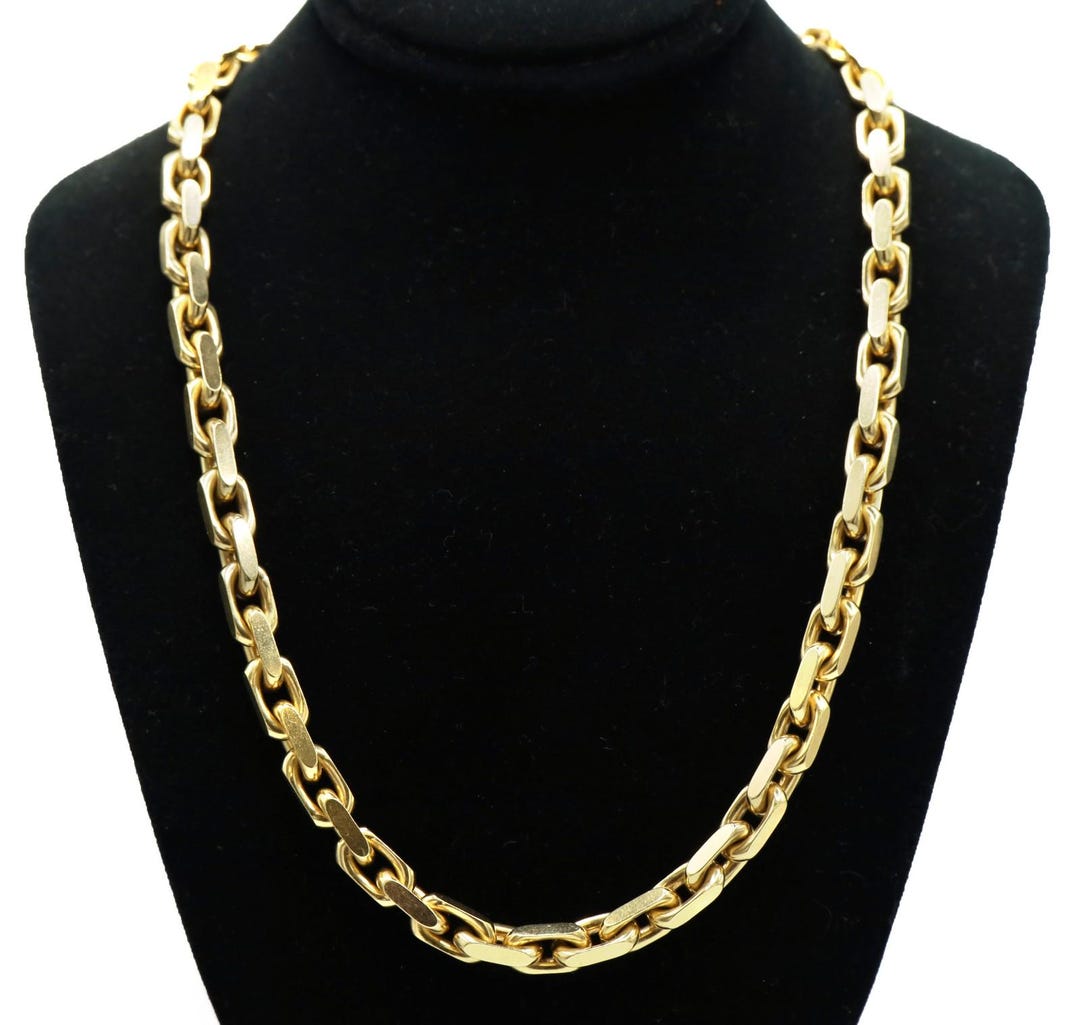 Heavy Solid Cable Link Chain 14K Yellow Gold Men’s Unisex Necklace 139G ...