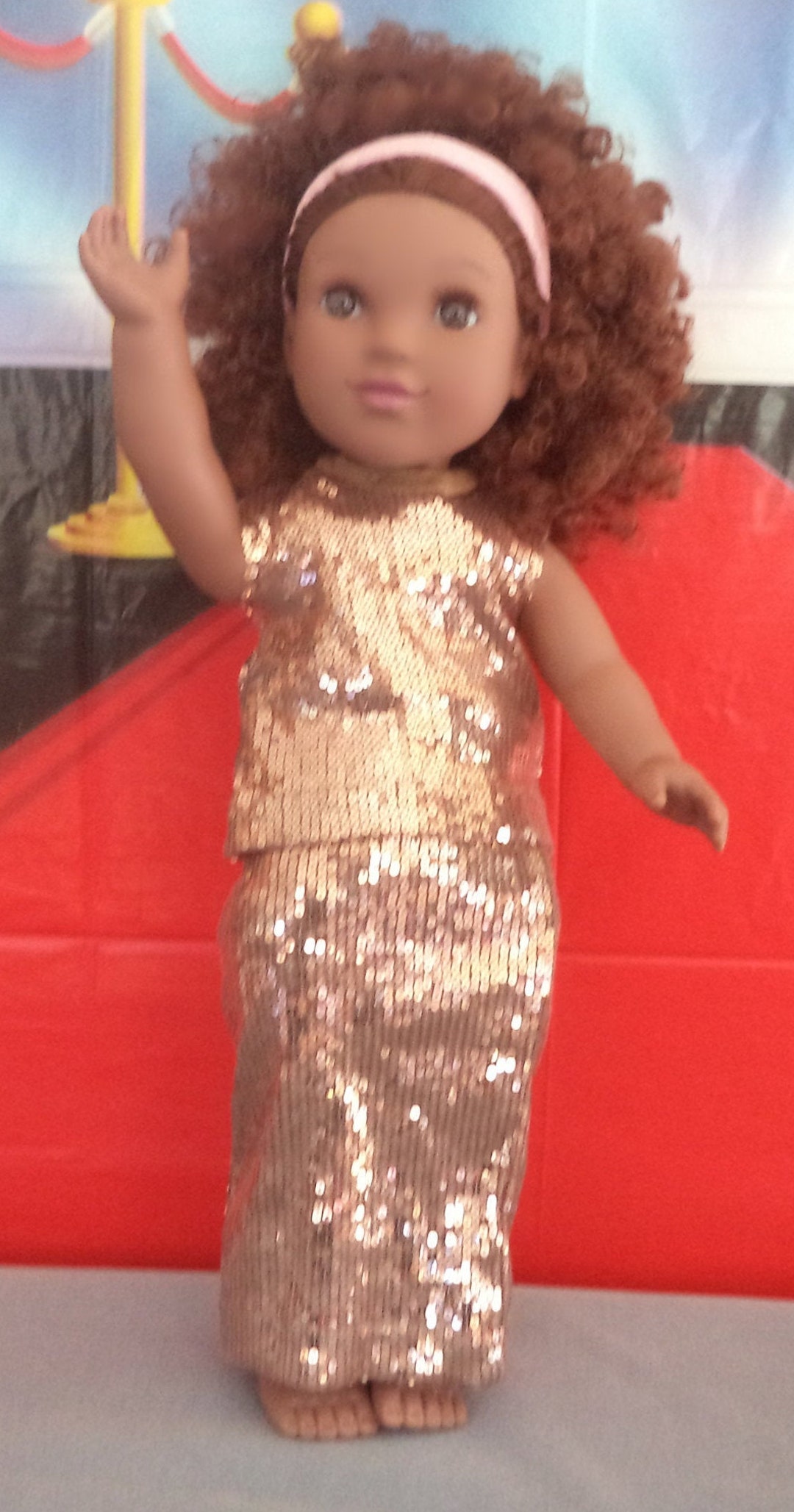 18 doll clothes recycled copper doll gown 18 - Etsy España