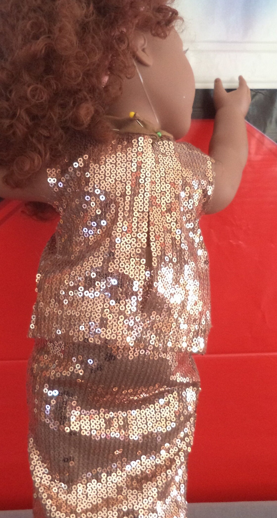 18 doll clothes recycled copper doll gown 18 - Etsy España