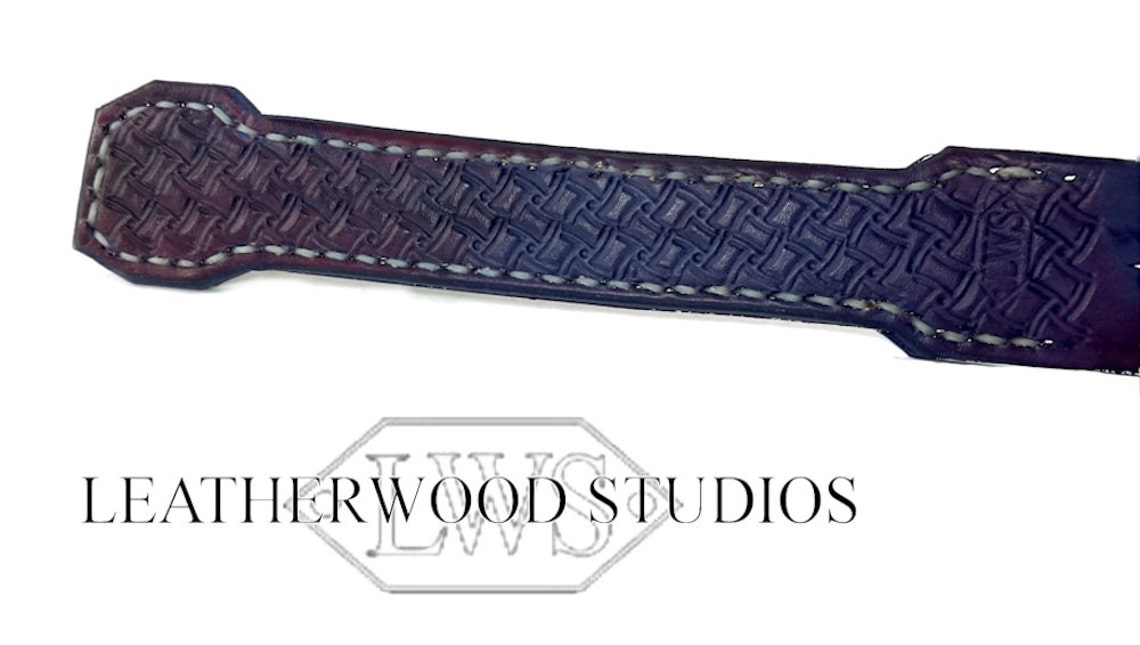 BDSM Bondage Tawse Strap Spanker Slapper Paddle in Hand Tooled Purple ...