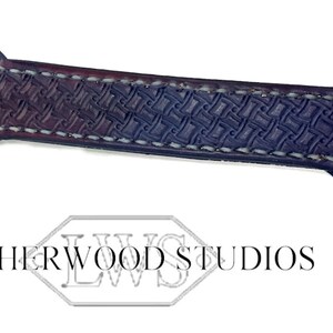 BDSM Bondage Tawse Strap Spanker Slapper Paddle in Hand Tooled Purple ...