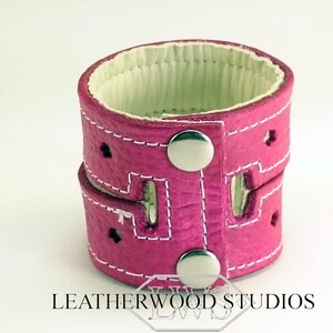 Pink and White Bondage Leather Cuffs BDSM Bracelet Submissive Cuff ...