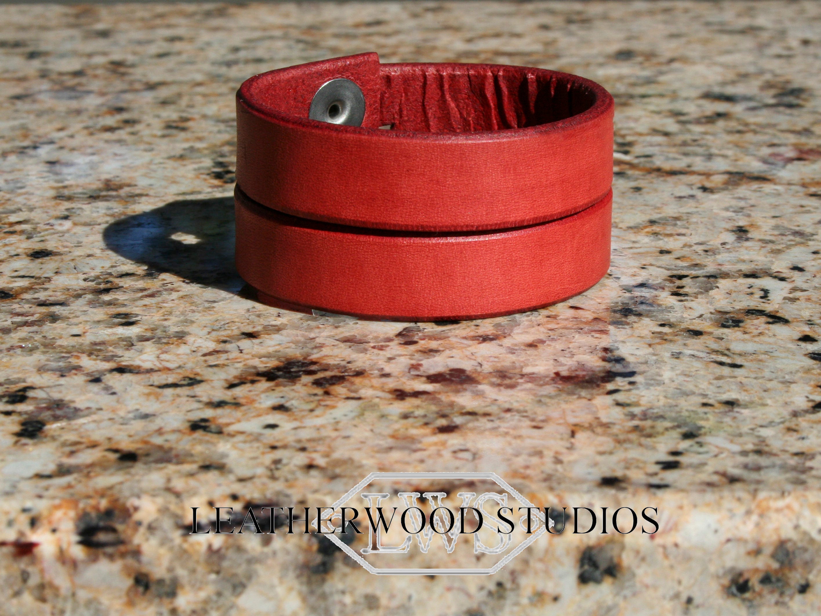 Blood Red Leather Slave Bracelet Day Cuff Wrist Restraint BDSM Jewelry ...