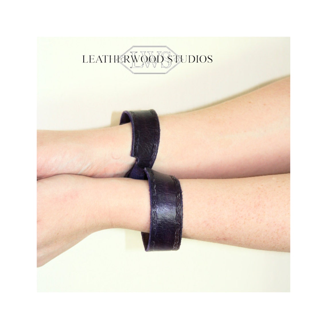 Hand Made Bondage Wrist Cuffs Hand Tooled Leather Bracelet - Etsy