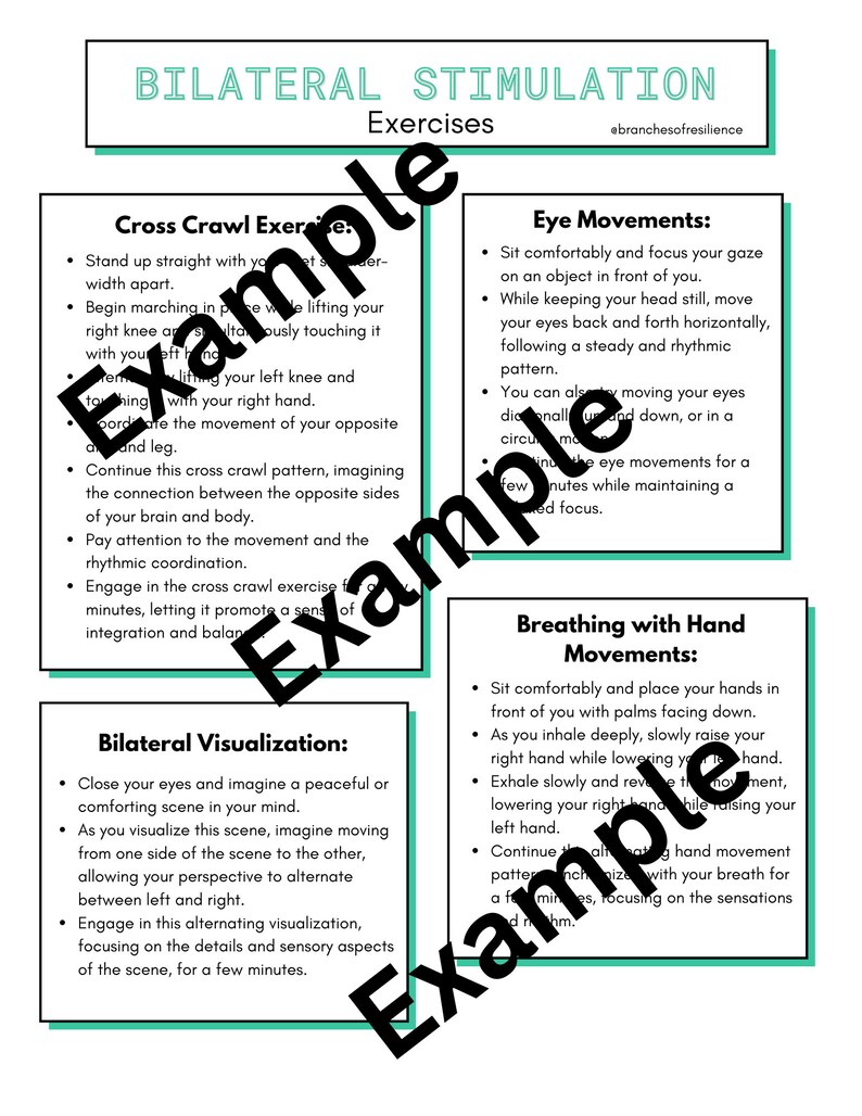 Bilateral Stimulation Handout With Exercises - Etsy