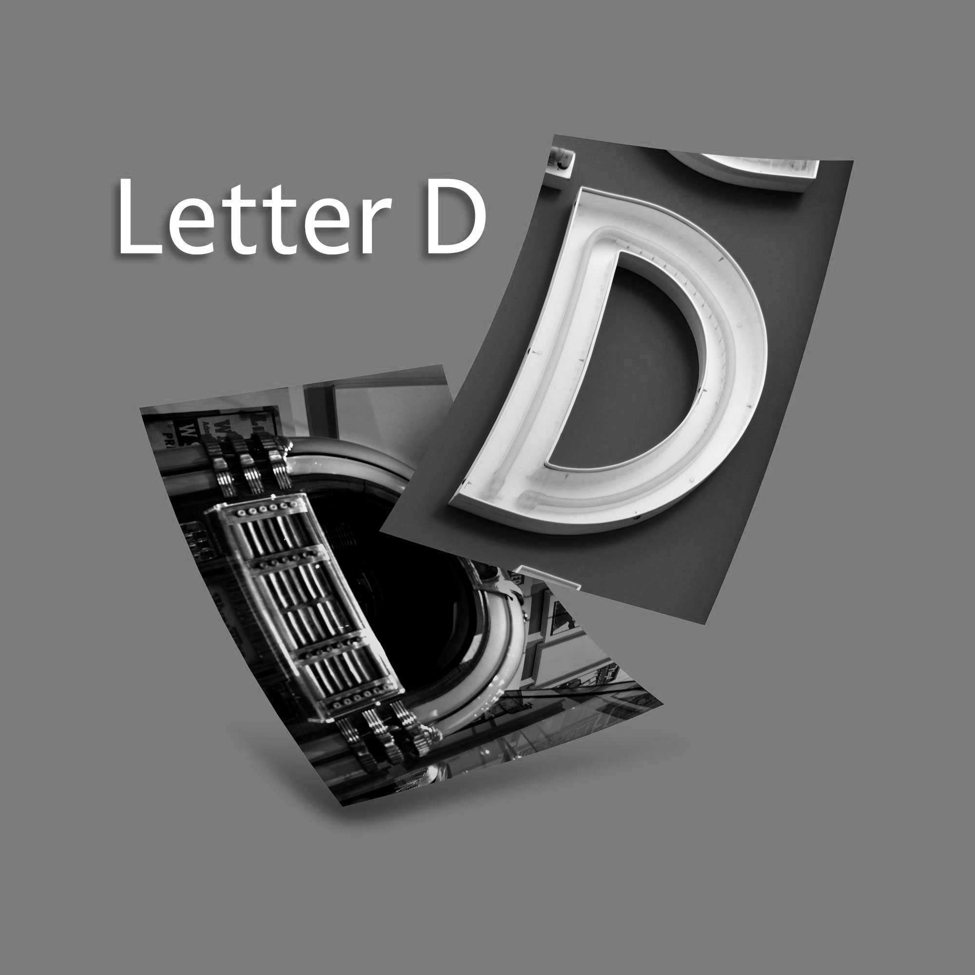 White Letter D