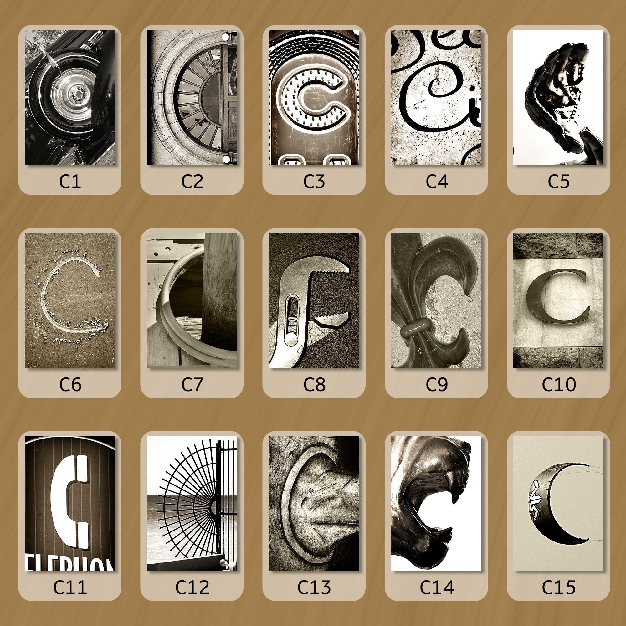 Sepia Letter C Letter Art Photos Alphabet Photograph - Etsy