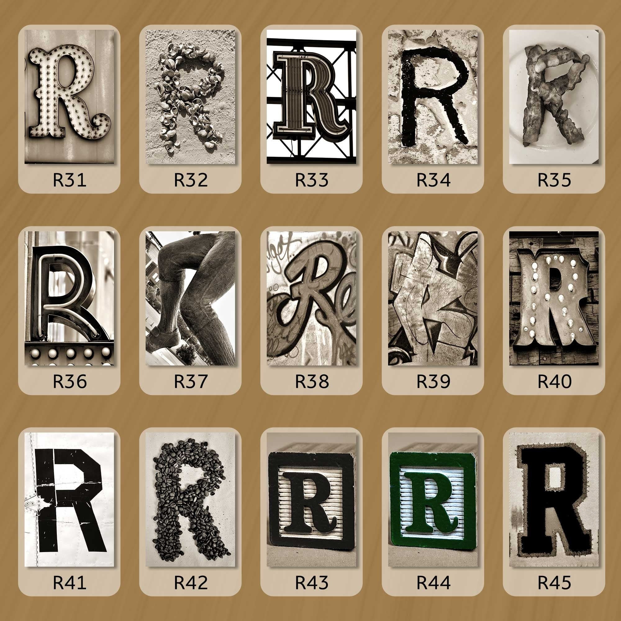 Sepia Letter R Letter Art Photos Alphabet Photograph - Etsy