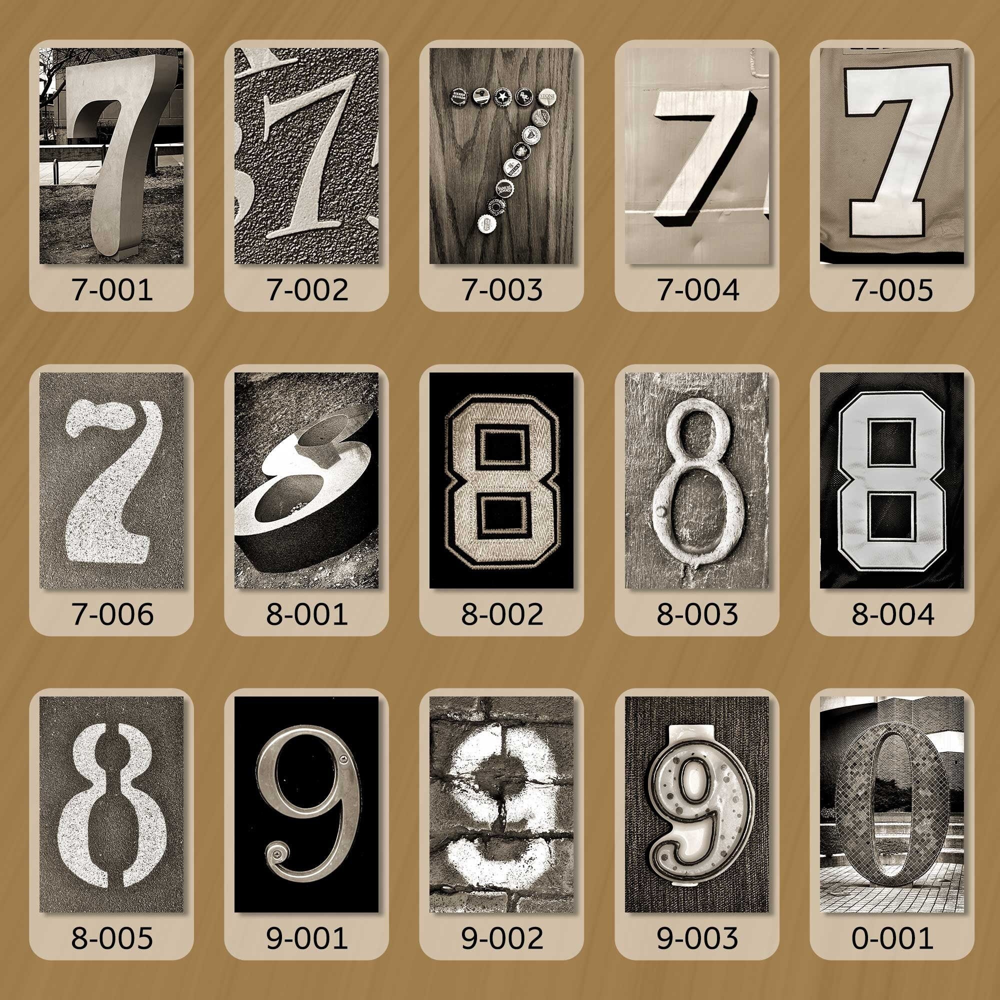 Sepia Numbers - Letter Art Photos | Alphabet Photograph - Etsy