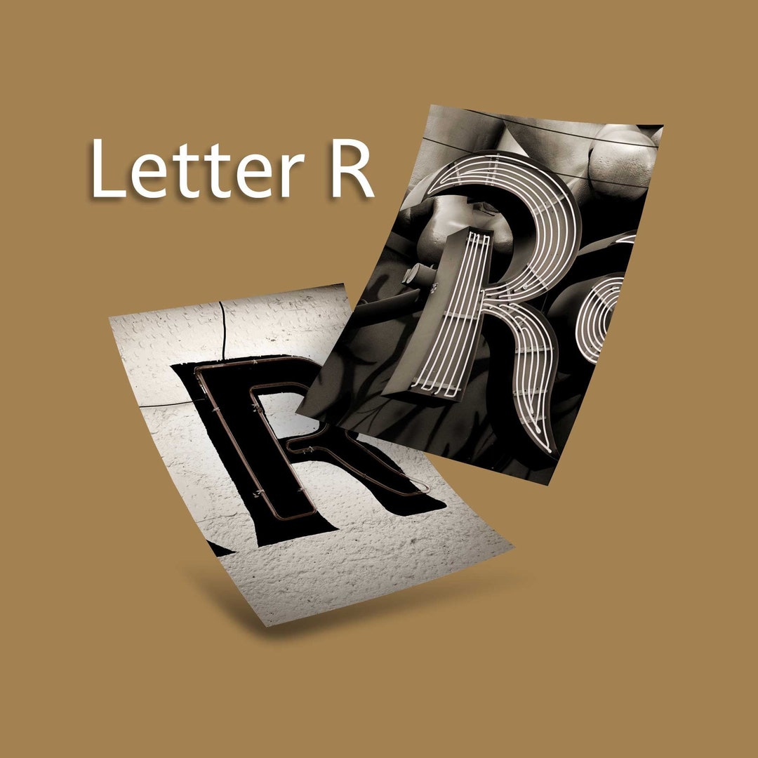 Sepia Letter R - Letter Art Photos | Alphabet Photograph - Etsy