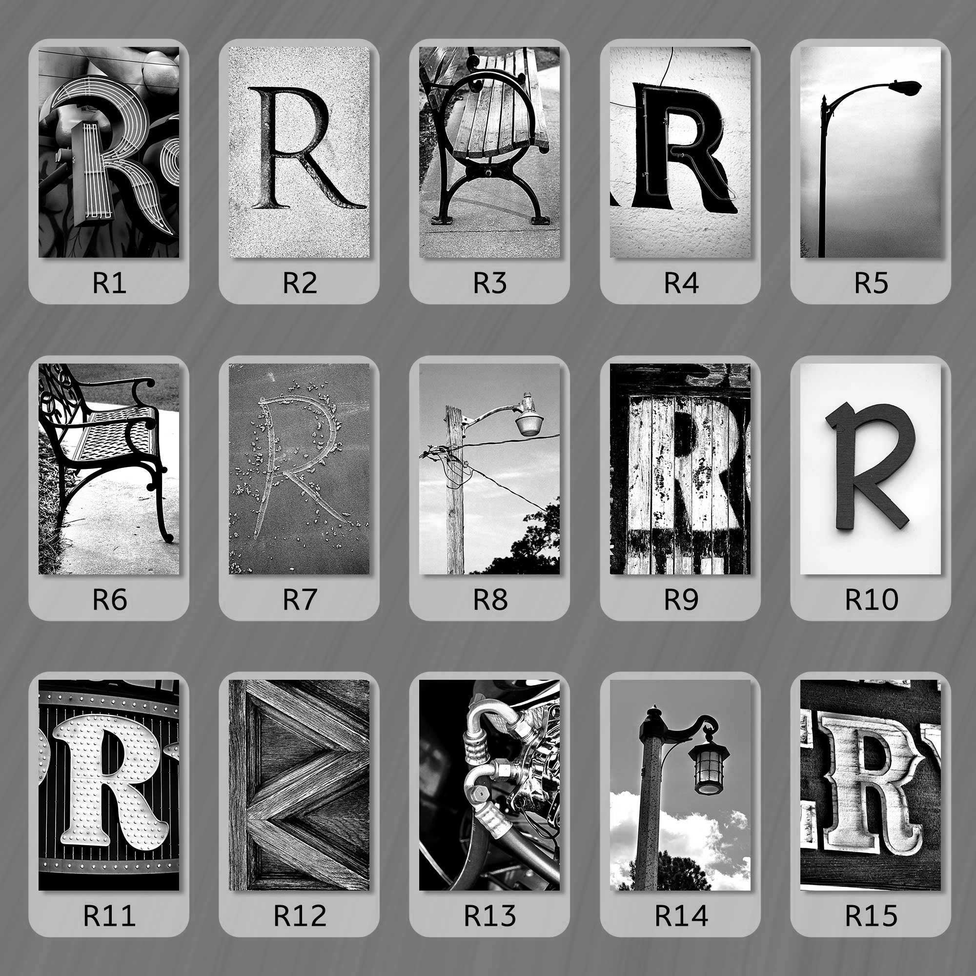 B&W Letter R Letter Art Photo Alphabet Photography - Etsy
