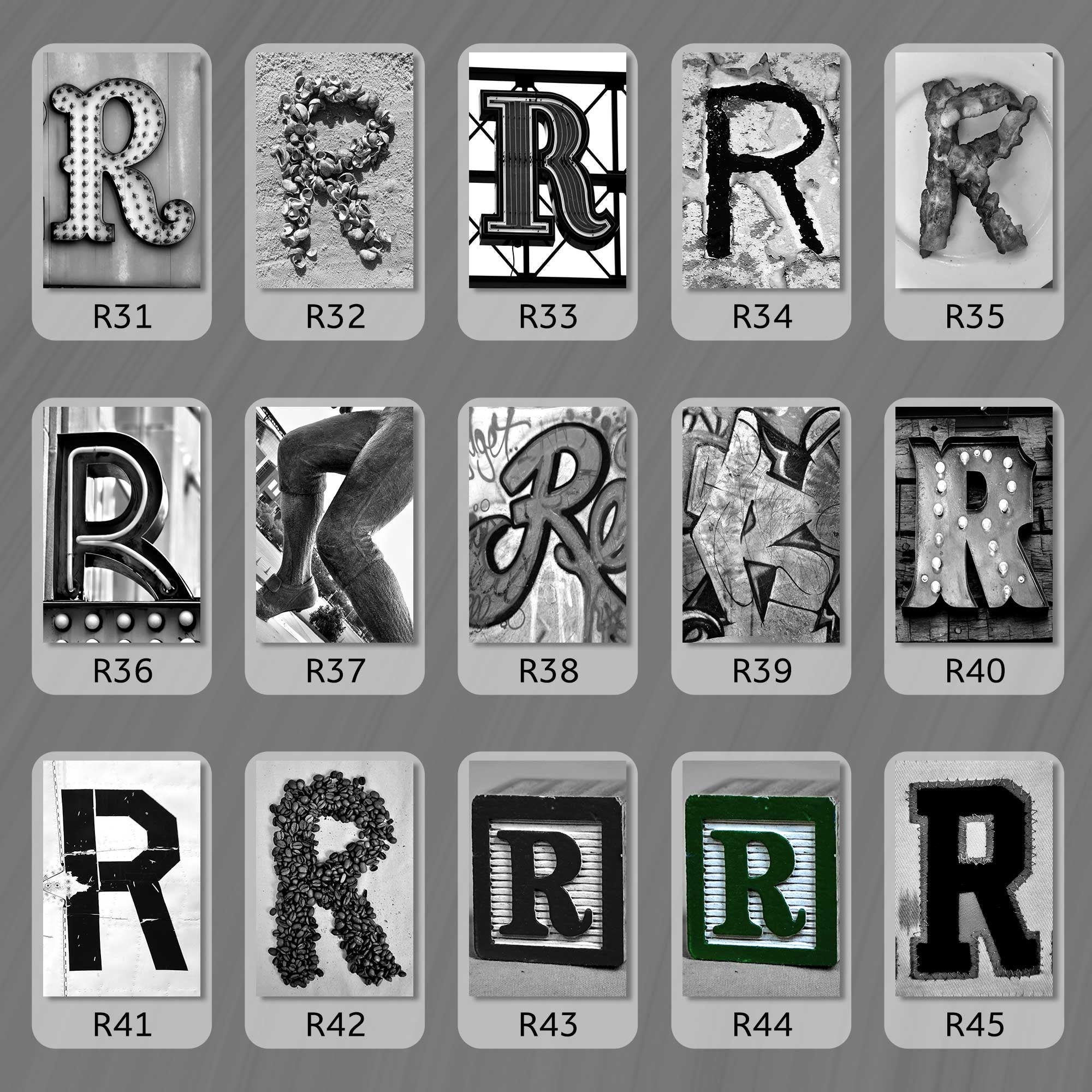 B&W Letter R Letter Art Photo Alphabet Photography - Etsy