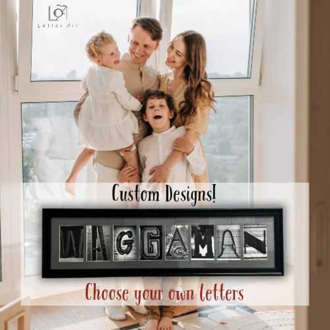 Custom Antique Frame Letter Art - Etsy