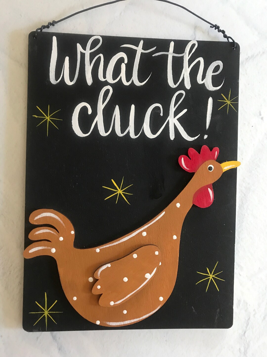 Hand Made and Painted Chicken Sign - Etsy