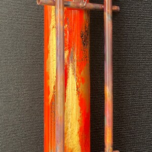 Handblown Glass and Copper "zen Light" Wall Sconce Orange/red - Etsy
