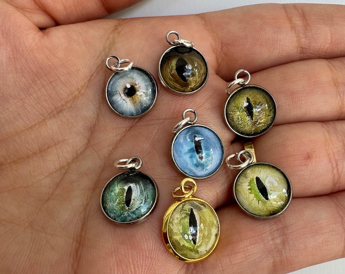 Simple Sterling Silver Glass Eye Necklace choose Your Own Handmade ...