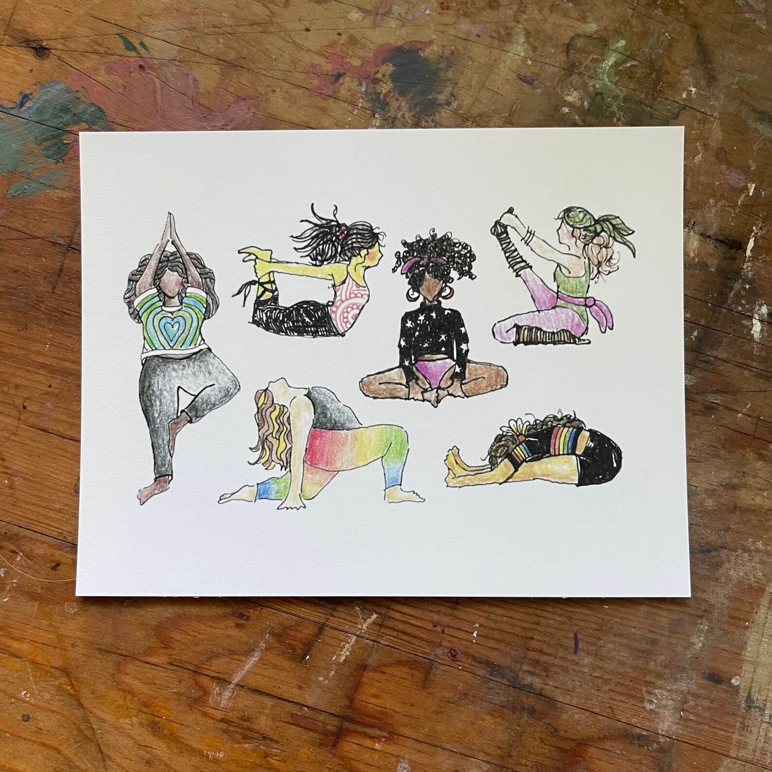 Note Cards Yoga Note Cards Yoga Gift Set Assorted Yoga | Etsy