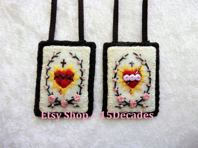 Sacred Heart of Jesus & Immaculate Heart of Mary Hand - Etsy