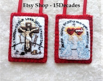 Red Scapular of the Passion of Christ - Etsy