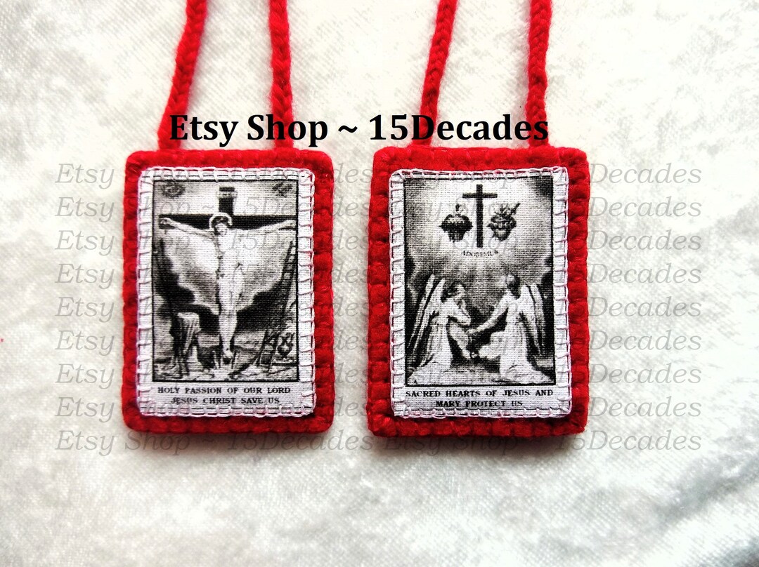 Red Scapular of the Passion of Our Lord, Printed Images - Made to Order ...