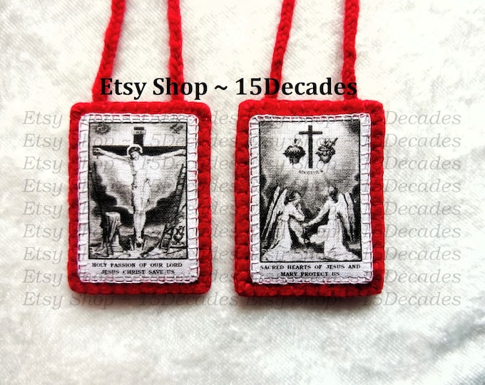 The Red Scapular - Scapular of the Passion of Our Lord. PRINTED IMAGES ...