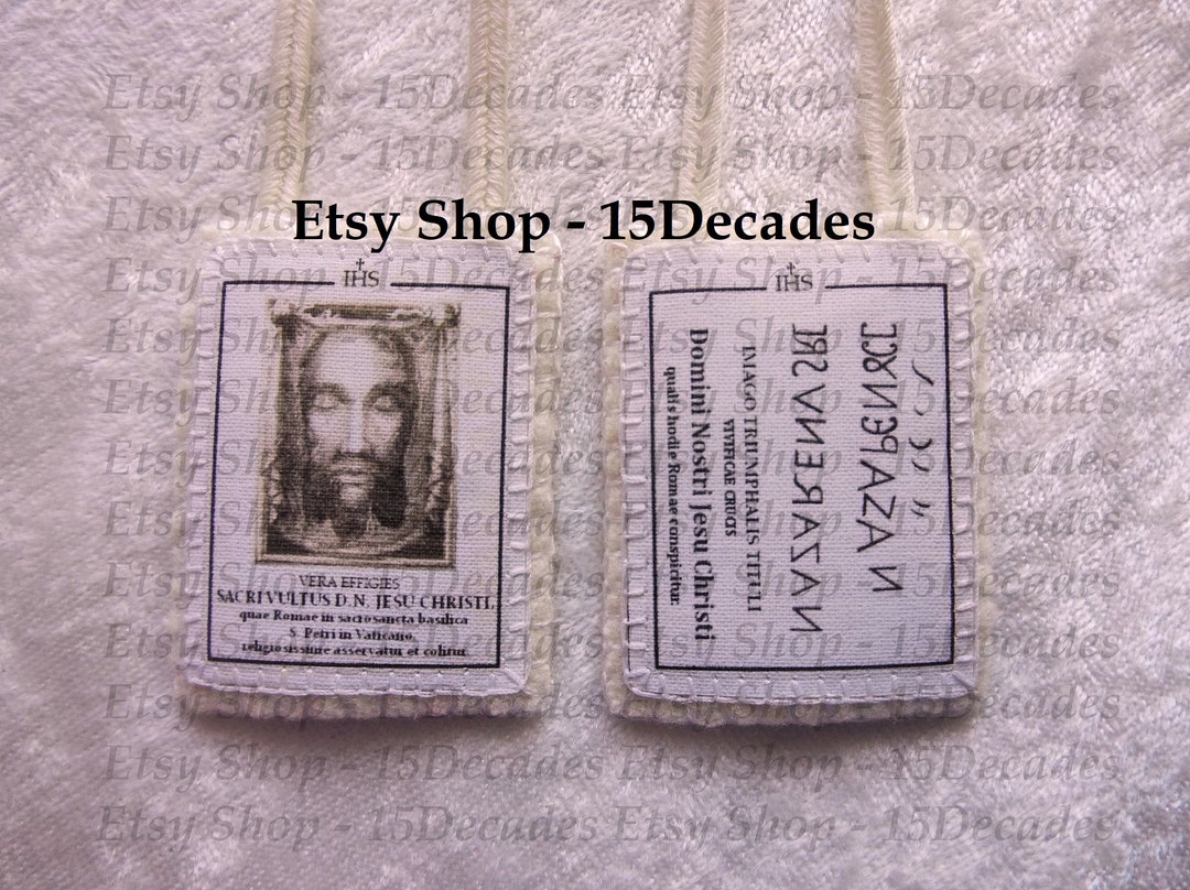 The White Scapular of the Holy Face - PRINTED Images - Made to Order ...