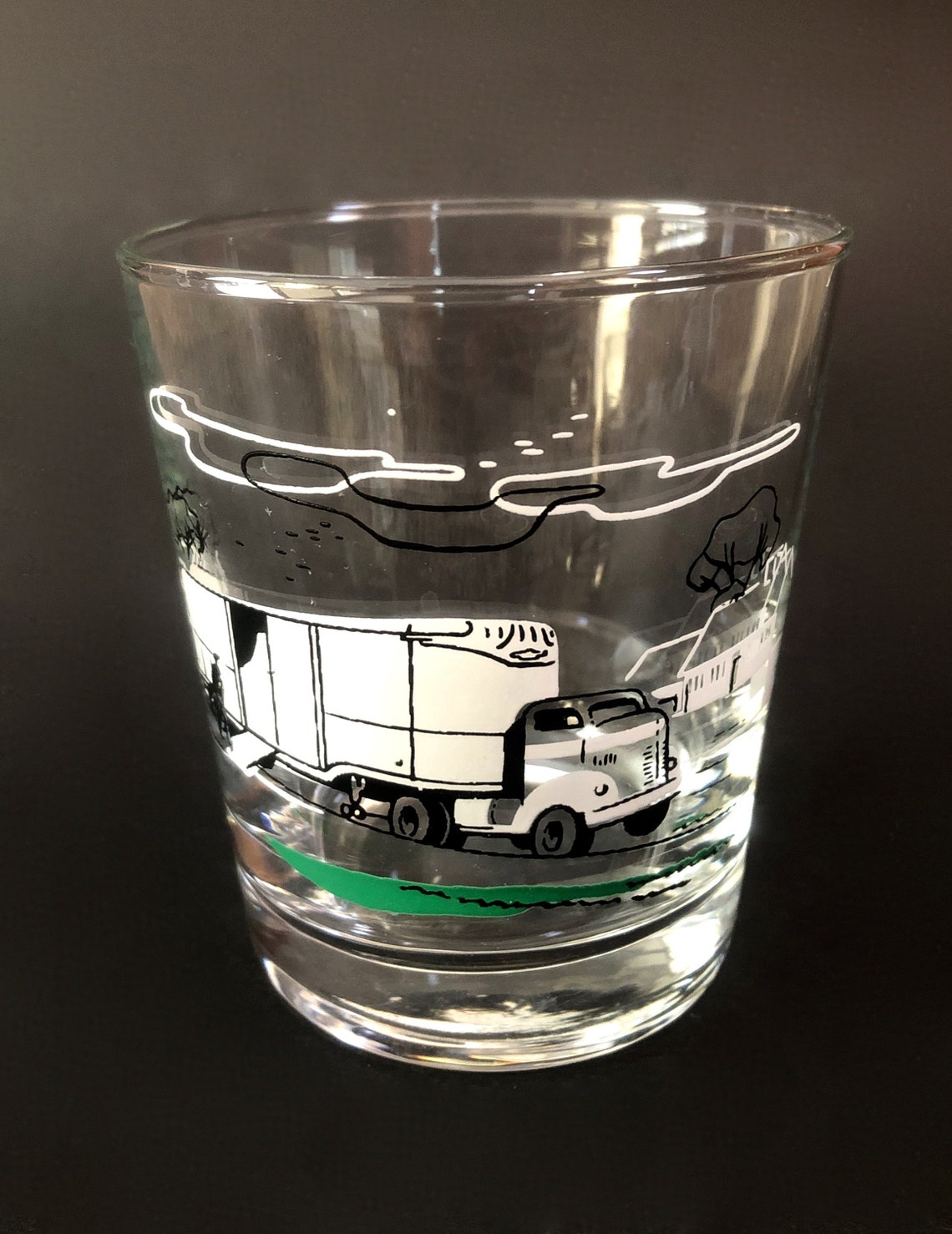 Vintage Big Rig Semi Truck Double Old Fashioned Glasses Set - Etsy