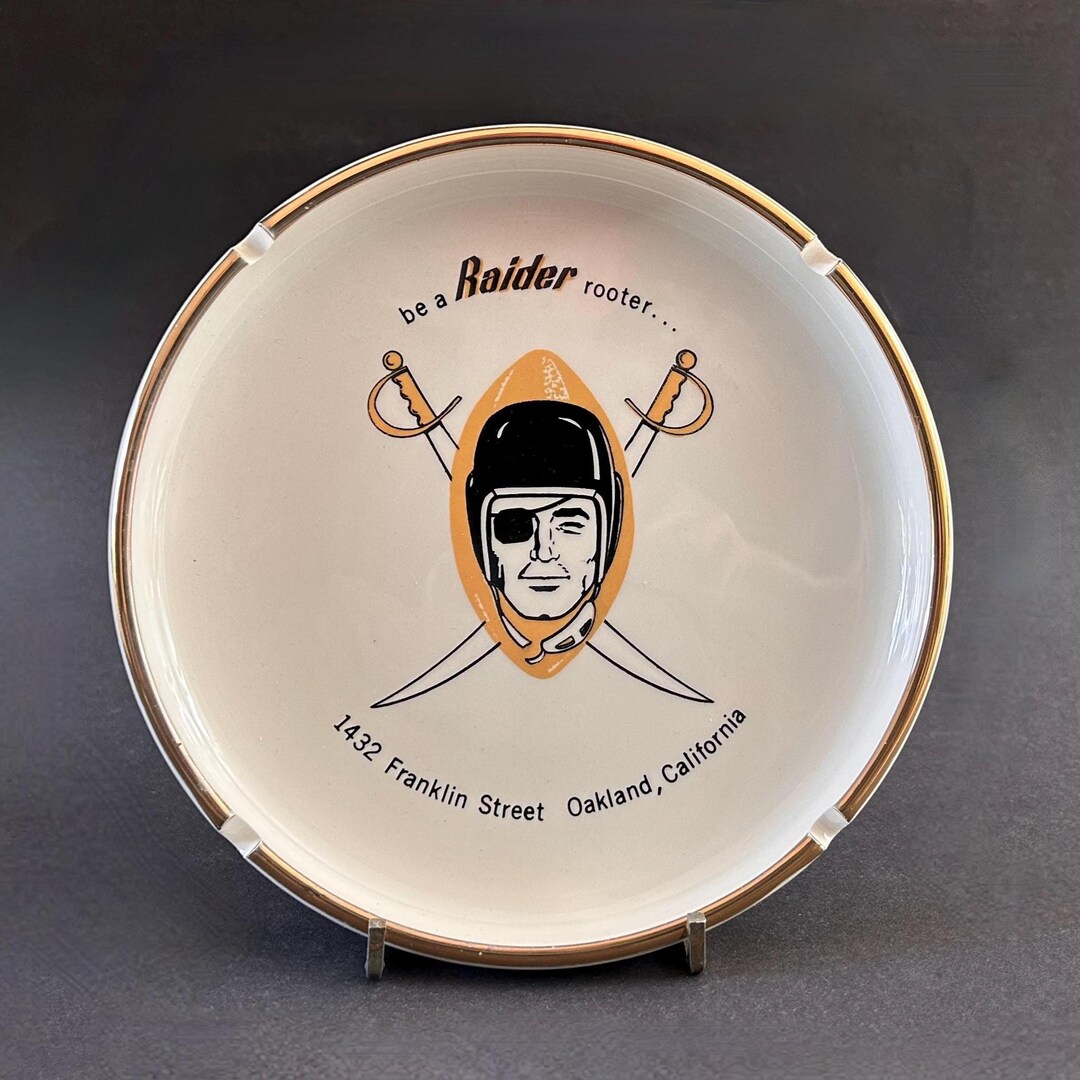 RARE 1960 Oakland Raiders "be a Raider Rooter" Ashtray, Original Logo ...