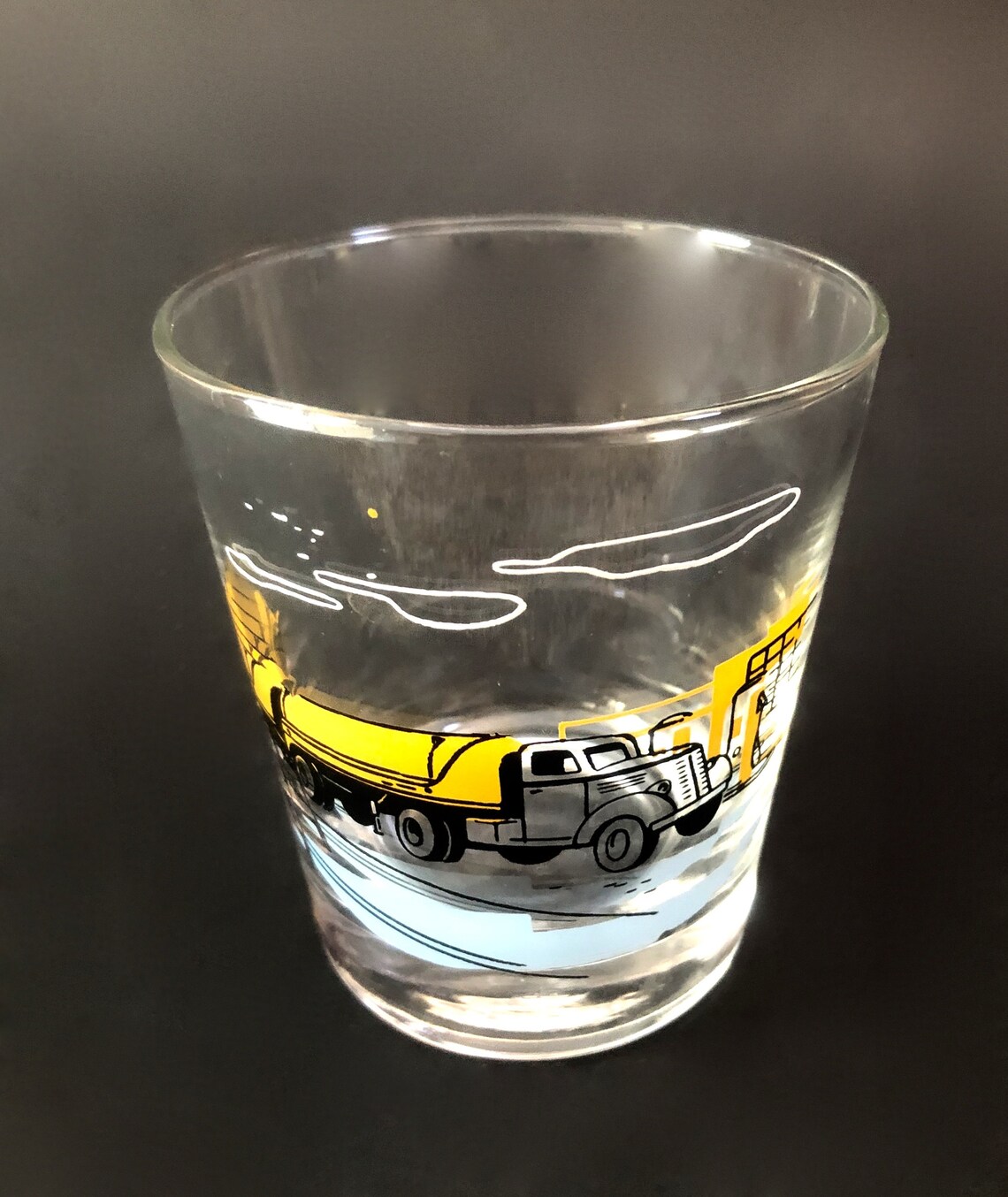 Vintage Big Rig Semi Truck Double Old Fashioned Glasses Set - Etsy