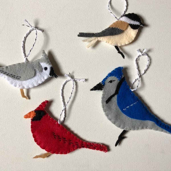 Felt Bird Ornaments - Etsy