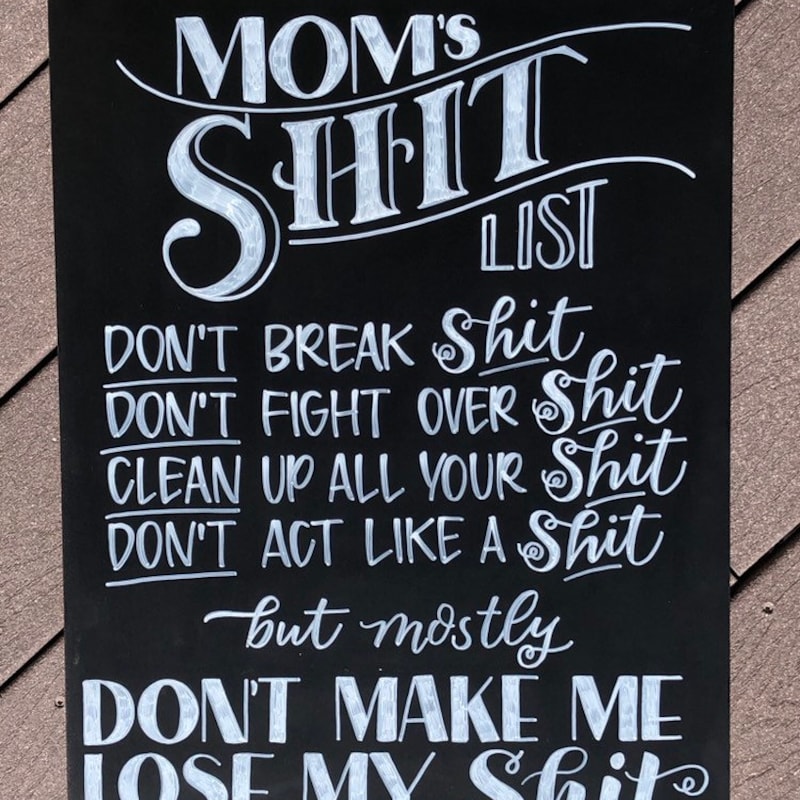 Moms Shit List - Etsy