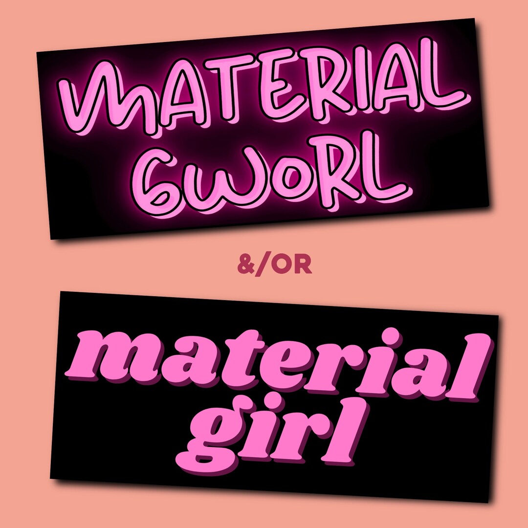 Material Gworl Bumper Sticker - Etsy