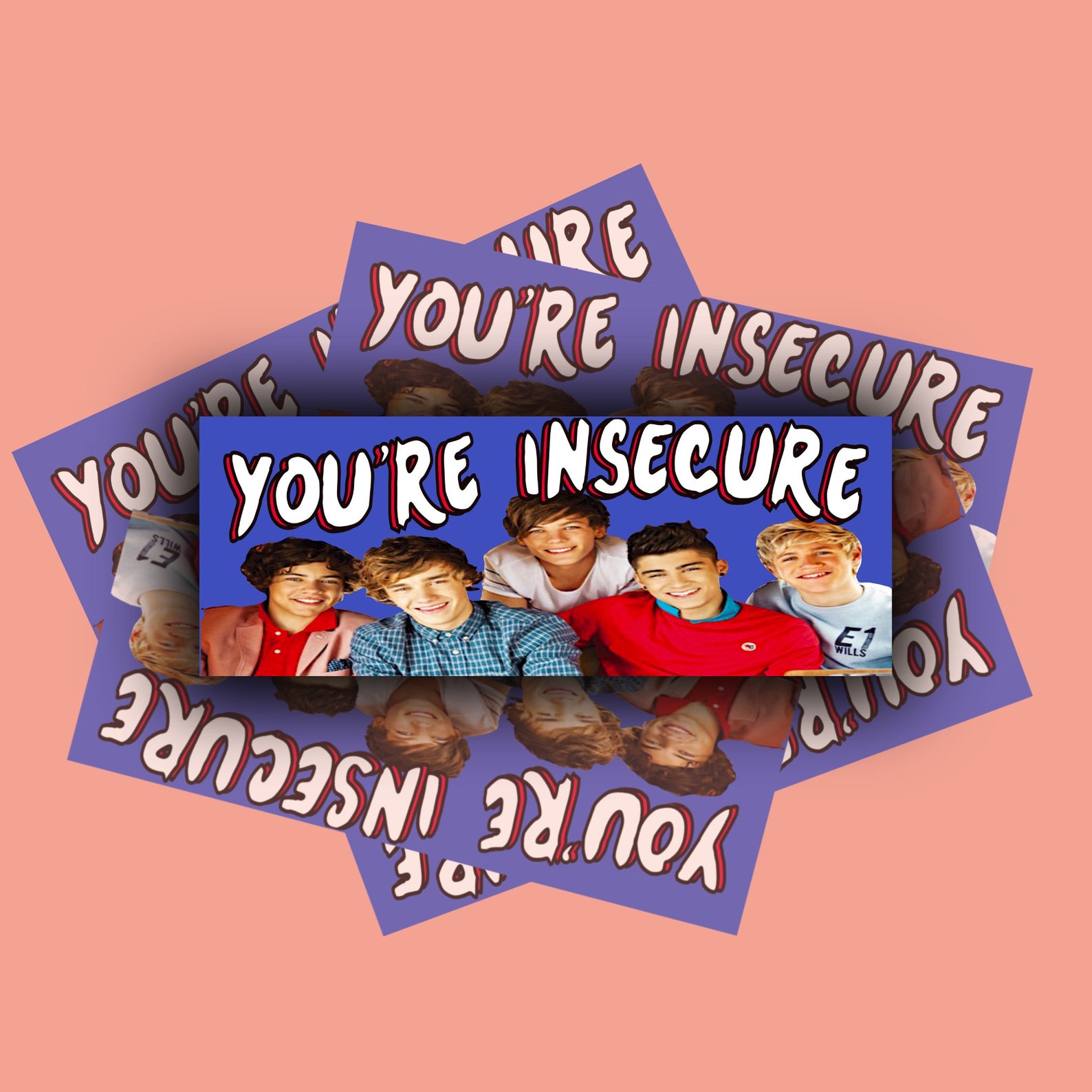 You're insecure bumper sticker & car magnet | Etsy