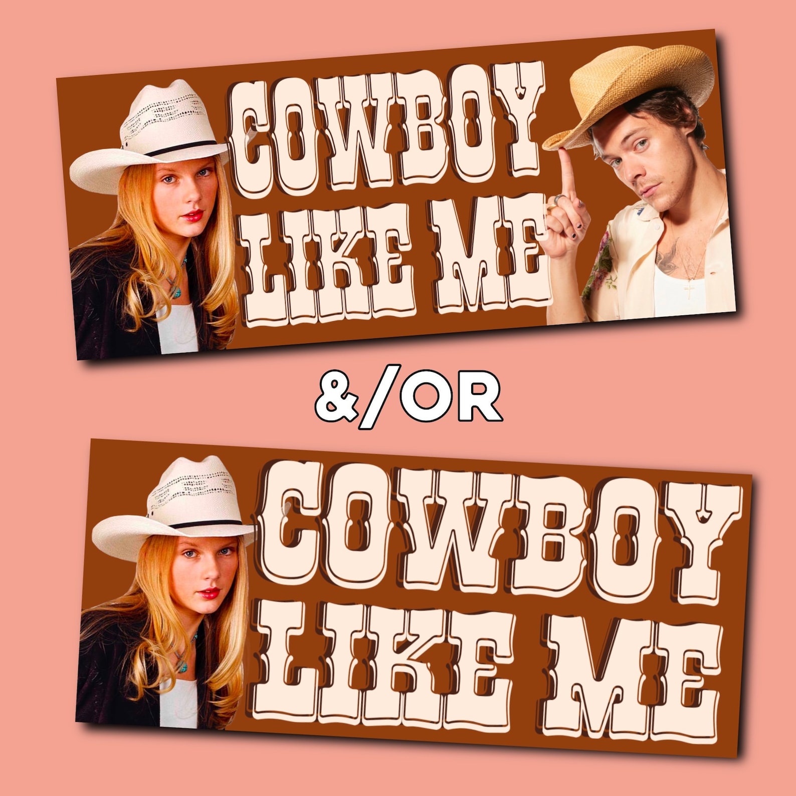 Cowboy Bumper Sticker & Car Magnet - Etsy