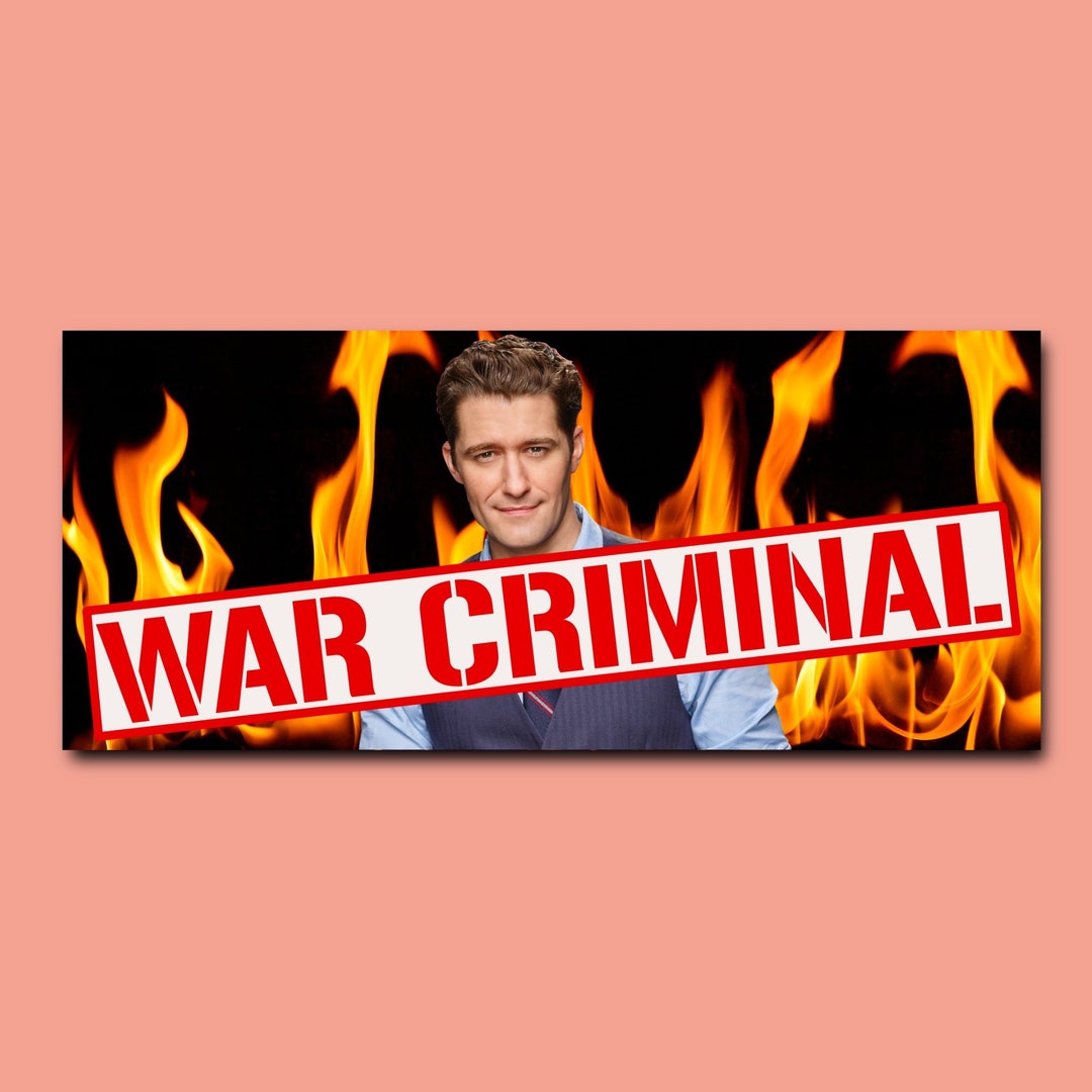 War Criminal Bumper Sticker & Car Magnet - Etsy