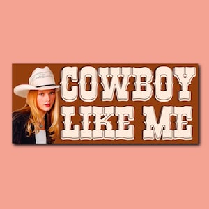 Cowboy Bumper Sticker & Car Magnet - Etsy