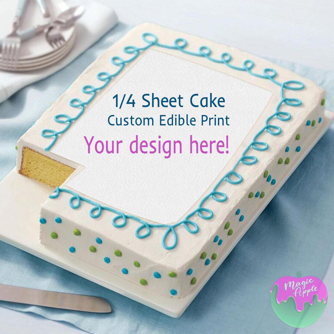 Custom Edible Cake Topper: 8.5x11 Inch Icing Sheet - Etsy