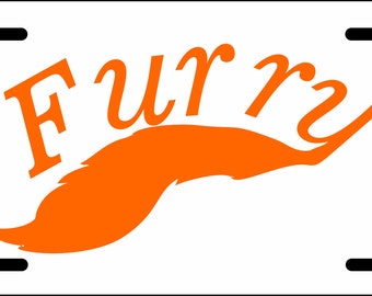 Furry License Plate - Etsy