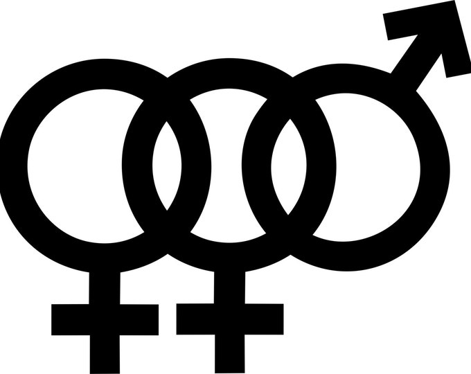 Polyamory/bi Female, Female, Male Symbol Vinyl Decal - Etsy