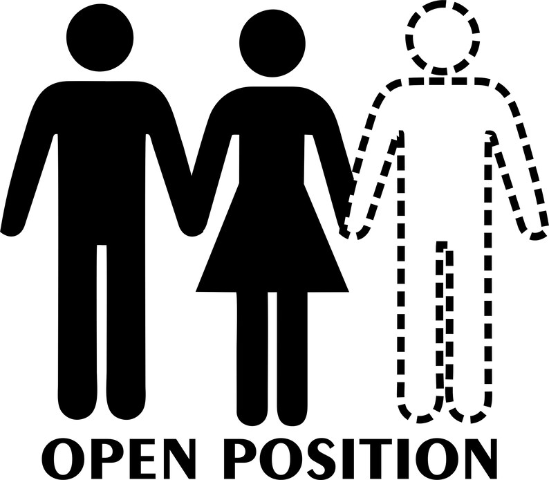 Open Position male MFM Poly Triad Men or Women's Black - Etsy