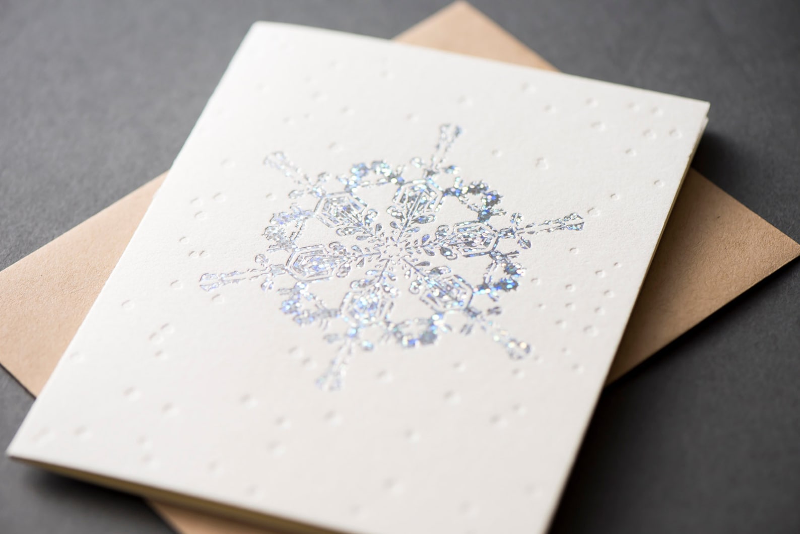 Holographic Foil Snowflake Letterpress Greeting Card - Etsy