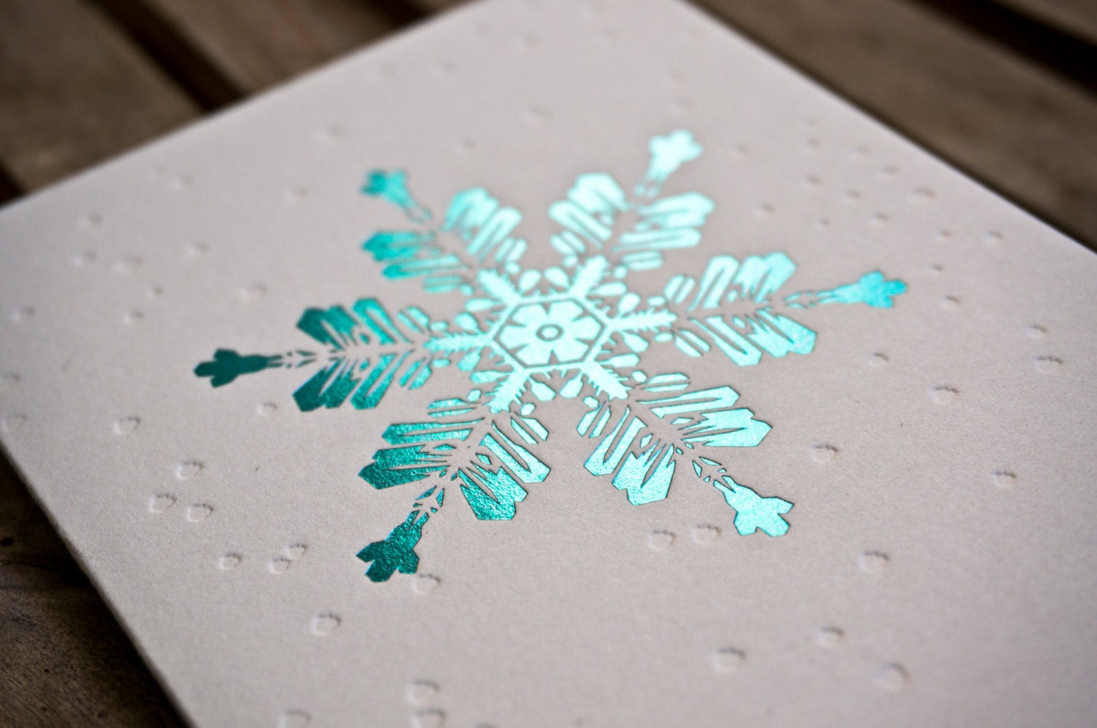 Blue Foil Snowflake Greeting Card | Etsy