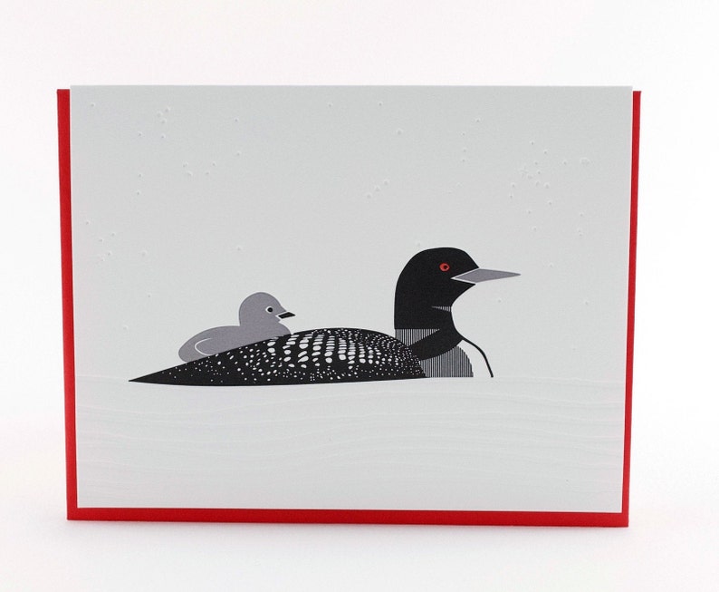 Loon Letterpress Greeting Card - Etsy