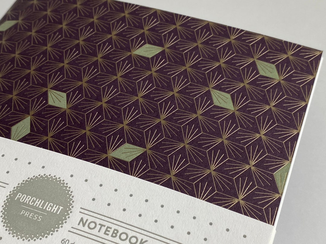 Pocket Letterpress Notebook - Purple Starburst - Graphic Series - Etsy