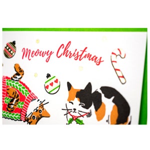 Meowy Christmas Cat Greeting Card - Etsy Canada